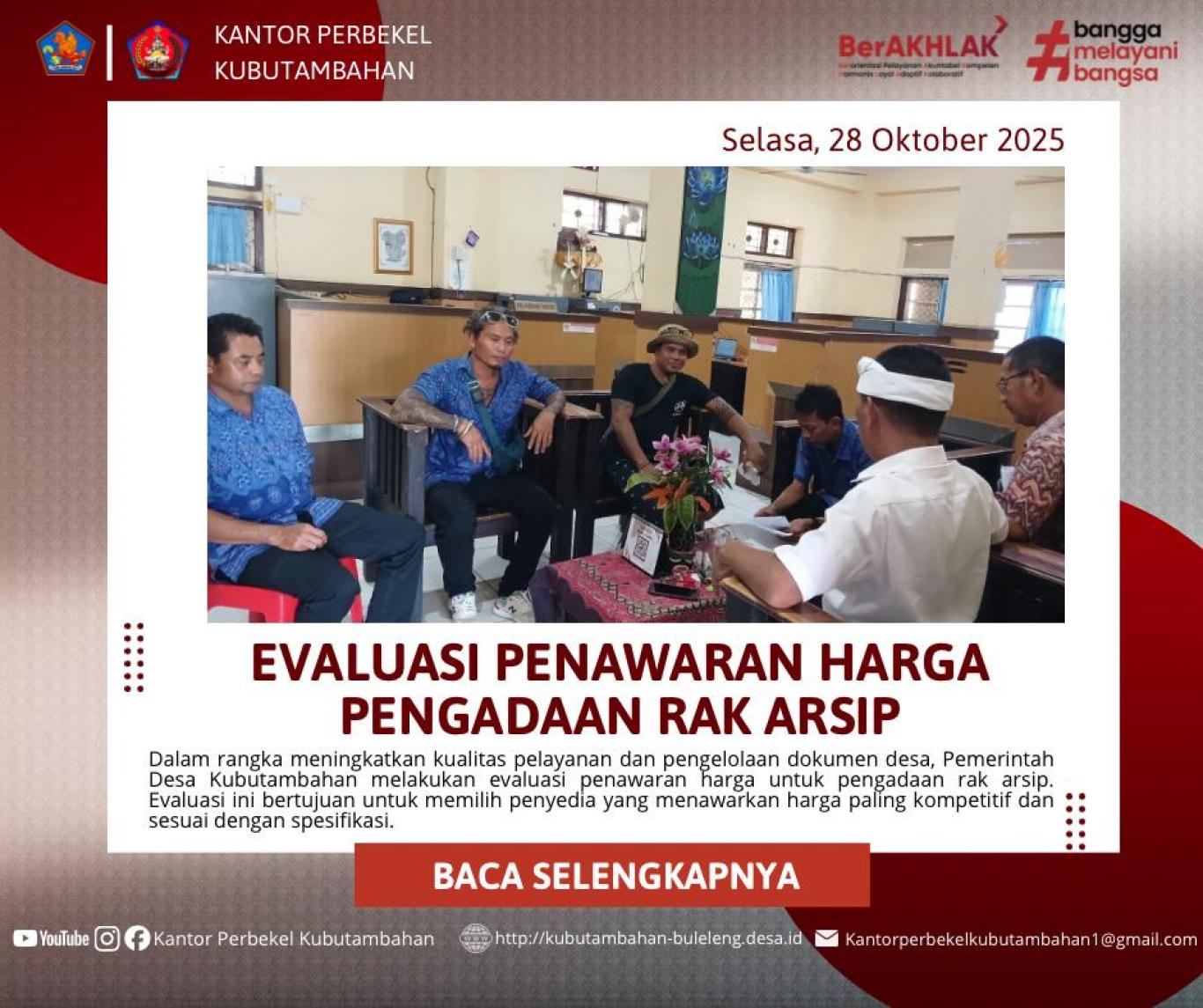 Pemerintah Desa Kubutambahan Gelar Rapat Penawaran Harga Pengadaan Rak ...